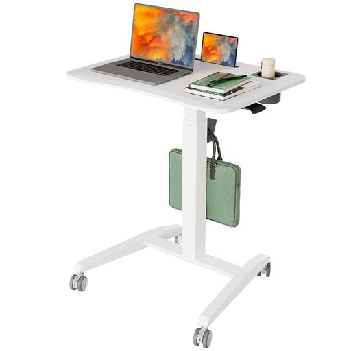 【人間工学による設計】この昇降式デスクは、自分の身長や好みの姿勢に応じて、76-111cmの範囲内で自由に固定させることができます。天板のサイズは幅70cmx奥行き52cmで、人間工学に基づいた弧形の設計を採用し、自然に体にフィットした設計...