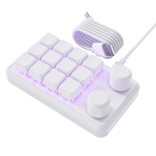 【ショートカットキーのDIY自由編集&amp;カスタマイズ機能&amp;簡単なインストール】本マクロ キーボードのすべてのキーはプログラム可能で、Windowsキーボードのキー機能のすべての標準を設定し、シンプルな操作、1 つのキーを使用し...