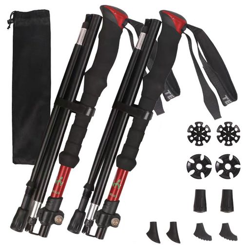 【トレッキングポールの規格】:ボディの素材:7075アルミニウム合金。ハンドル素材:高密度のEVA。重さ:一本の重さが280g(付属品なし)、2本のトレッキングポールと付属品の総重さが660g。トレッキングポールのサイズ:105cm-125...