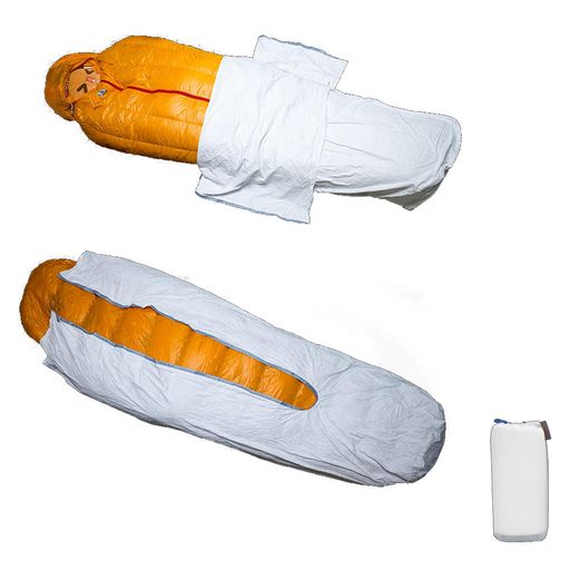 【保温・通気】このシュラフカバーはタイベック【SpundonddedOlwfin(スパンボンドオレフィン)】を採用しております。このような素材は超軽量・防水性・通気性があります。長時間の屋外ハイキングでは、環境のせいでシュラフカバーが湿気を...
