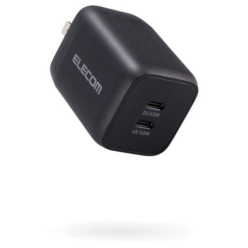 USB Type-C(TM)(USB-C(TM))ポートを2ポート搭載し対応するスマートフォン、タブレット、ノートパソコンなどを充電できる、GaN(窒化ガリウム)を採用し小型で軽量なUSB AC充電器です。※USB Power Delive...