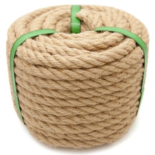 【キャットタワー補修に最適・極太12mm】太さ12mmx長さ20mの天然麻ロープです。愛猫の爪とぎでボロボロになったキャットタワーのポール(支柱)の巻き直しや、自作の爪とぎボード作成に最適なサイズです。一般的な細い紐とは異なり、12mmのし...