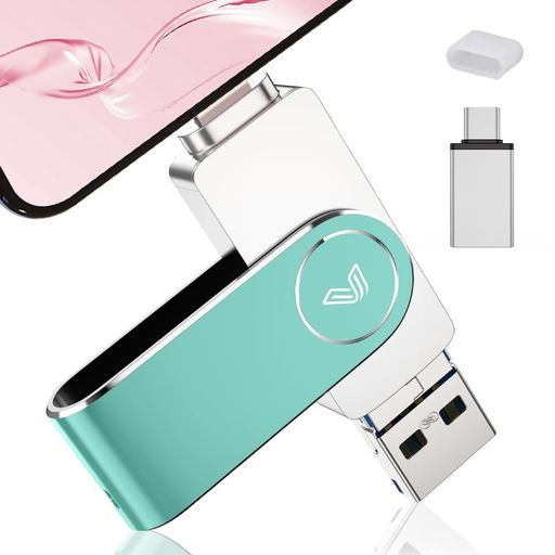 USBメモリはライトニング、Type-C(USB-C)、USB(USB-A)、MicroUSBの4つのコネクタを搭載し、iOS機種、パソコン、Type-Cスマホ、Macbookなどに対応します。