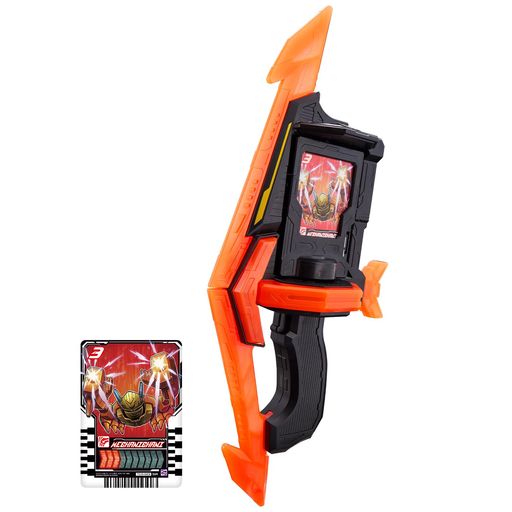 (特典:ライドケミートレカSPケース付き) 『仮面ライダーガッチャード』より、カード回転で必殺技!「DXガッチャートルネード」が登場! トリガーを引くと斬撃音、弓を引くと弓攻撃音が鳴る! ライドケミートレカをセットして弓を引くと、ライドケミ...