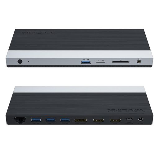 【13-in-1ドッキングステーション】3xUSB3.0ポート、2x4KHDMI、1xDisplayPort、ギガビットイーサネットポート、アップストリームUSB-Cポート、DC入力、SD/マイクロSDカードリーダー、3.5mmオーディオジ...