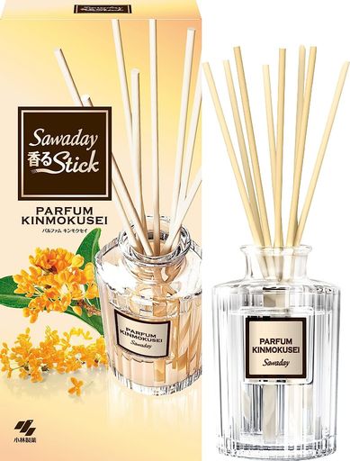 濃密フレグランスオイルを使用した香水調の香りがスティックを通してお部屋全体に広がります。 キンモクセイの花を基調にしたやわらかく清潔感のある香り 使用期間:約1~2ヶ月(スティック8本の場合)※風が直接当たる場所、室温が高いなどの場合や季節...