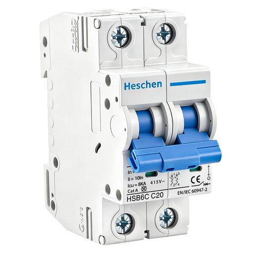 定格電流:20A 定格電圧:400V 破断能力:6KA。 ポールナンバー:2P タイプC