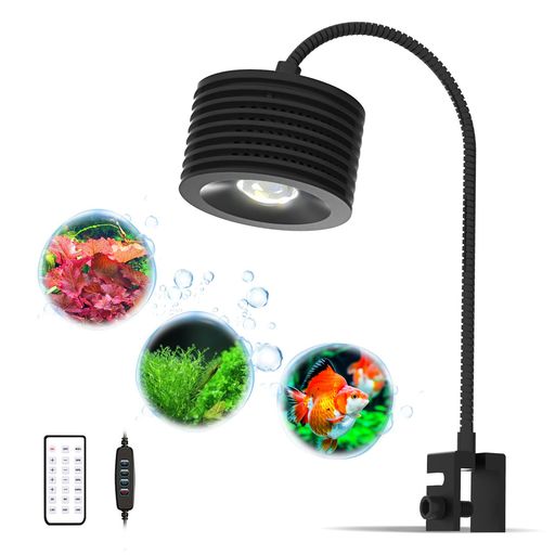 コントロール機能。水草LEDライトはリモコン/ボタンコントローラー/wifiコントローラーで制御することができます。360° 調節可能なさびないガチョウの首,1.0インチの厚いガラスで、プラスチックネジが水タンクガラスを傷つけません。 日光...