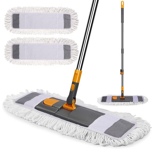【リトラクタブルハンドル】マイクロファイバーモップのハンドルは、ロックを開けるだけで106~124cmの間で好きな長さに調節できるロック機構を備えています。身長の異なる方にも最適です。 【360°回転モップヘッド】フレキシブルなフロアモップ...