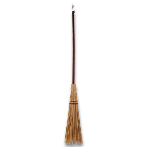 サイズ:幅/約20cm、全長/約126cm 重量:約630g 材質:穂/ヤシの葉脈、柄/木塗装柄 原産国:インドネシア 落ち葉や小石だけ掃ける