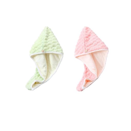 【製品仕様】サイズ約25*60 cm、色:ピンク、グリン。 【特殊デザイン】ボタンデザインを採用したドライタイプのシャワーキャップは、他のことをしていても落ちない。お風呂上がりには、服を濡らす心配もなく、つけやすいです。 【多機能性】このド...