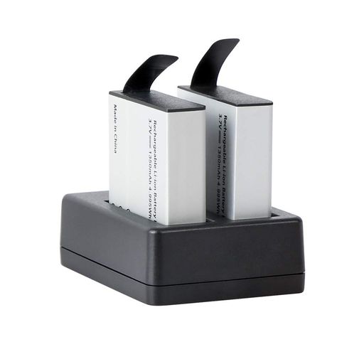 バッテリー厚みx幅x高さ:10.4x33x37mm 電圧:3.7V ワット:4.995Wh 付属のマイクロUSBケーブルで2個バッテリーに同時で充電可能です。 AKASOBrave4Pro/V50Xアクションカメラ専用バッテリーでございます。