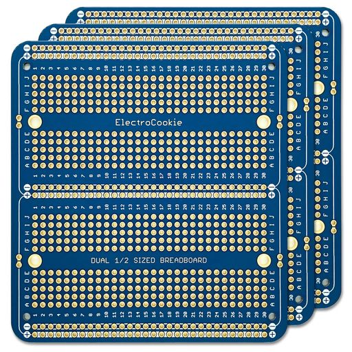 信頼性のある固定回路へのブレッドボードプロトタイプの転送に有効 多様なプロトタイピング用途に使えるダブルカラム ブレッドボード配列 Arduino Nano、Pro Mini、ESP8266、NodeMCU等の様々なMCUボードに適合 金メ...