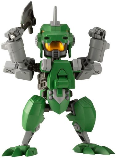 (C) KOTOBUKIYA 3mmジョイント規格で組み立てるコアパーツはそのまま可変式のフレームとして使用する事ができ、デフォルメロボット形態から戦闘機形態へと変形する事が可能です。 本体各部に設けられた3mmジョイントを介して、M.S....