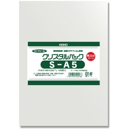 透明度と強度に優れたポリプロピレン製の「クリスタルパック」。 たっぷり使える大容量タイプ。 【サイズ】幅160x高さ225mm 【入数】100枚 【材質】OPP0.04mm厚 商品の保管は、高温・多湿・直射日光を避け、ご購入後は速やかにお使...