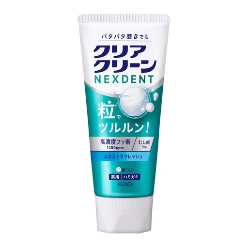 歯ブラシが届きにくいスキマまでくだける粒*が侵入、気づかぬうちに大掃除!・高濃度フッ素1450ppm配合/すすいでも残る!フッ素長時間吸着処方/磨くたびむし歯予防力続く・殺菌剤(塩化セチルピリジニウム)配合で口臭、歯肉炎を防ぐ。超爽快エクス...