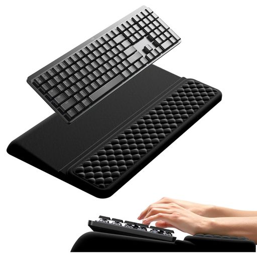【オールインワン設計】革新的なオールインワン設計を採用したこのキーボードパッドは、キーボードスタンドとリストレストをシームレスに統合しています。キーボードとリストレストの間の隙間をなくし、スムーズで邪魔にならないタイピングを実現します。 【...