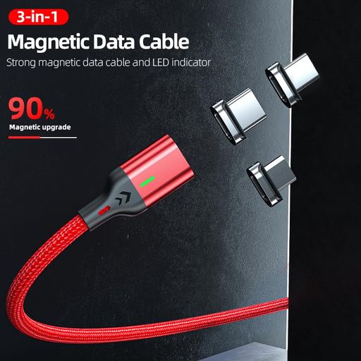 【3in1マグネット式充電ケーブル &amp; 簡易充電】:一本3役、Micro USB / Android / Type-C /i-Productsがこの1本で全ての設備に充電できます、多機種を持っているご家族におすすめます。マグネット式...