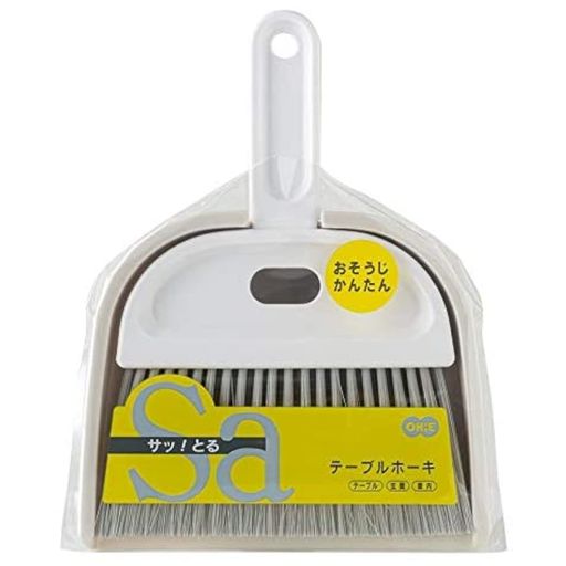 サイズ:縦22x横17x奥行3.5cm 重量:0.145Kg 材質:ほうき本体・ほうき毛・チリトリ/ポリプロピレン 原産国:中国 カラー:ホワイト