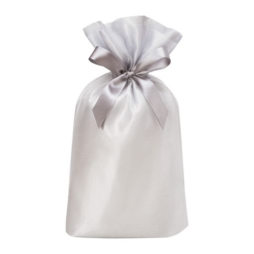 【シリーズ】NOBLE Wrapping Collection 【本体サイズ】W290xH450xD100mm 【入る目安】Tシャツやタオルなど 【仕様】プラチナシルバーに輝くオーガンジーと不織布の2重構造 【素材】不織布・オーガンジー
