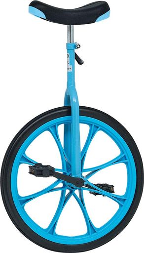 トレイル 台湾 スタンド付 青色 適正身長約135~160cm 重さ5kg 教材向きノーパンクタイヤ一輪車 サドルと本体フレームの「まえ」シールを合わせ、進行方向へ向けてご使用ください。 ペダルの緩みやバランスを崩しやすくなり、思わぬ事故の...
