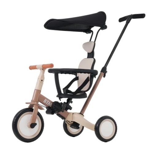 【一台5役 長く楽しめる】押し棒付き三輪車·三輪車補助輪キックバイク·キックバイク·二輪車、子供の成長に合わせて様々な機能で使える。 【BIG車輪】柔らかくて空気入れ必要なし、使用寿命も長い。 【便利な押し棒】脱着可能な押し棒は高さ調節可能...