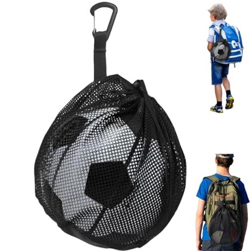 【使いやすいクリップ式デザイン】このサッカーボールネットは、クリップ式デザインで、バックパックやジムバッグに簡単に取り付け可能。これにより、持ち運びが非常に便利になり、アクティブなライフスタイルをサポートします。 【優れた通気性】このサッカ...