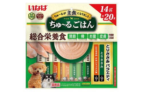 そのままでも、ドライフードにかけても。 関節・骨・お腹・皮膚の健康にも配慮した健康素材を加えています。 原材料 【とりささみ】鶏肉（ささみ）、鶏脂、チキンエキス、酵母エキス、ガラクトオリゴ糖、コラーゲンペプチド、サメ軟骨抽出物（コンドロイチ...