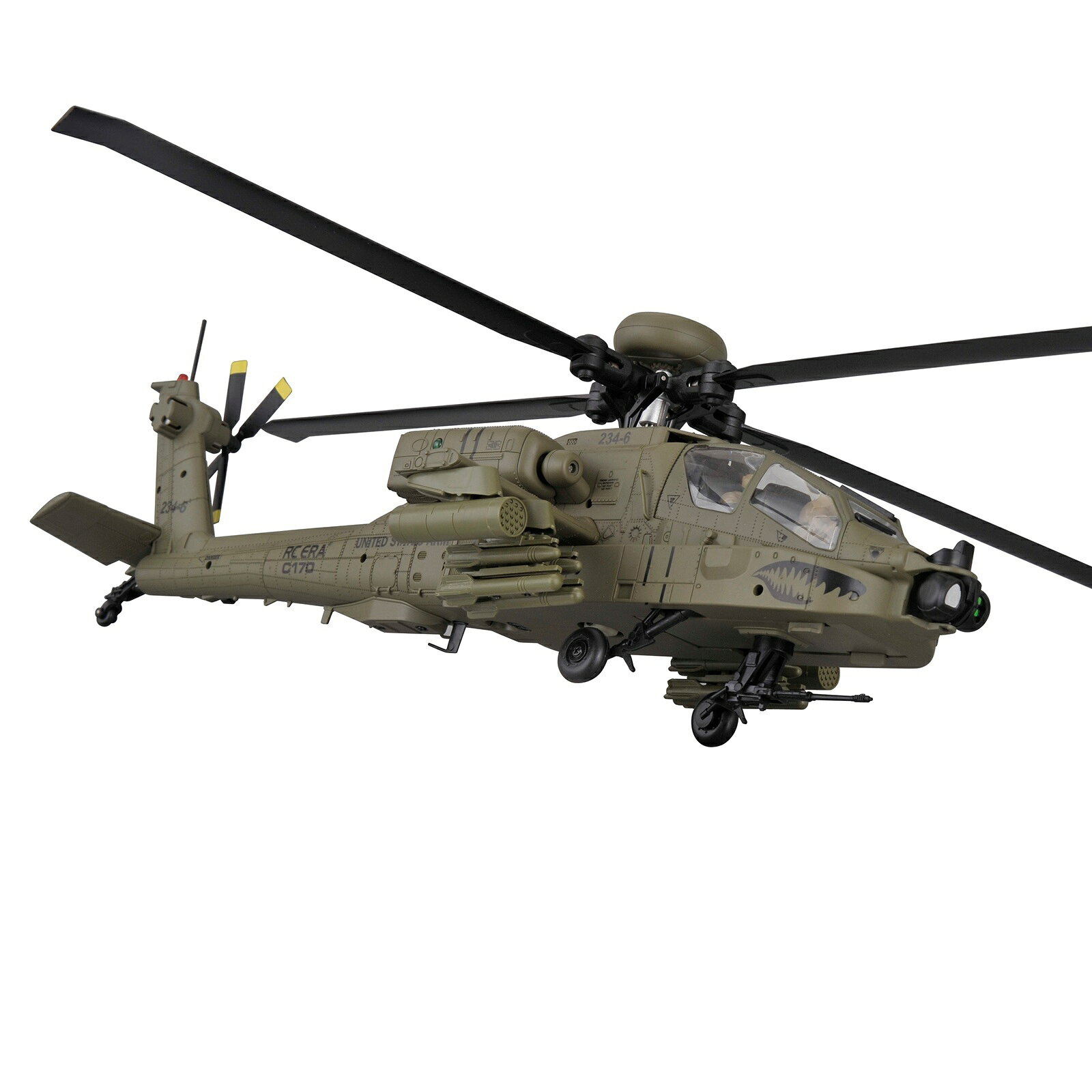 RC ERA C170 AH-64 アパッチ グリーン ラジコンヘリコプター RC ERA C170 AH-64 アパッチは、実機AH-64アパッチをリアルに再現したスケールラジコンヘリコプターです。 高性能自動安定化システムを搭載し、ジャ...