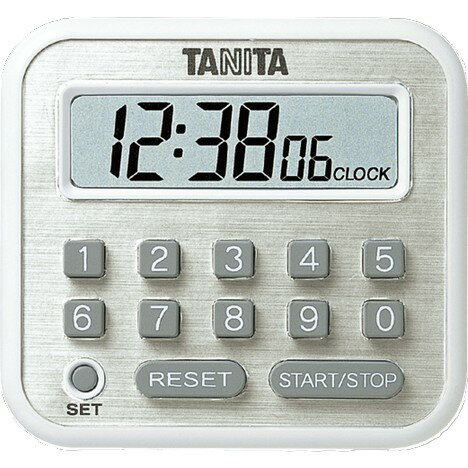 タニタ デジタルタイマー TD-375 ●最大100時間まで計測可能な長時間タイマーです。10キー方式でセットしやすく、マグネット・スタンド付き。カウントダウンの他、カウントアップも可能で、研究や実験に最適です。最大100時間まで計測できる...