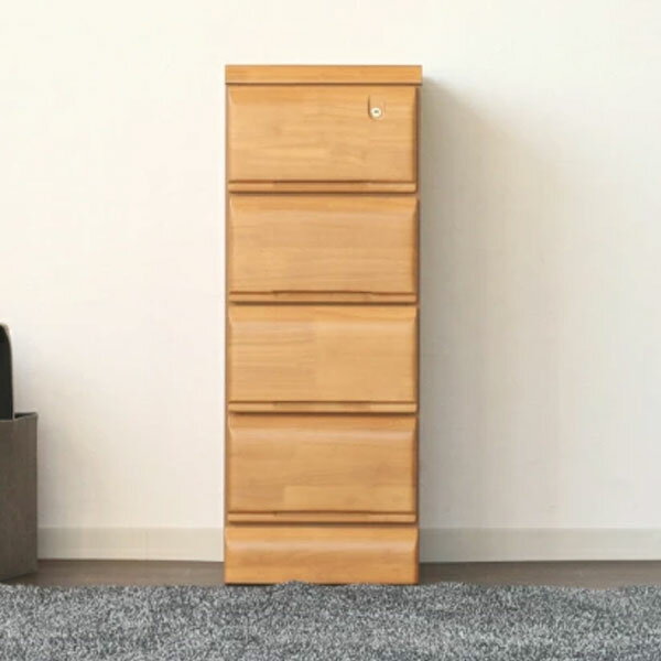 表面材はラバーウッド天然木を使用しており、やさしい木目がお部屋になじみやさしい雰囲気を演出します。 光沢があり高級感溢れるチェストでお部屋の雰囲気が変わります ●サイズ 本体：幅30×奥行39×高79.5cm 幅23×奥行34×高13cm ...