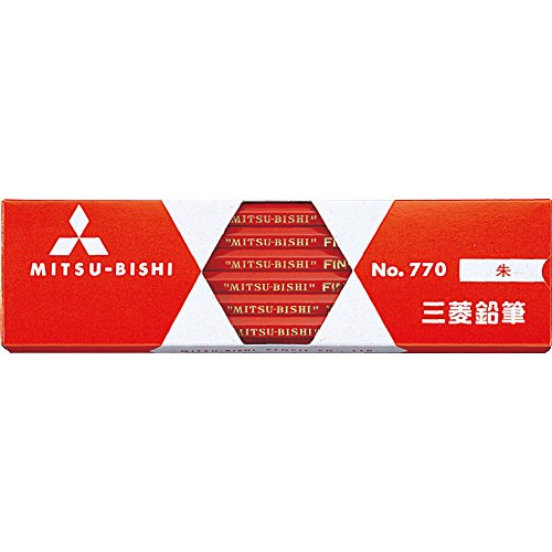 レッド/-/K770・PatternName:単品・パッケージ個数:1・縦47×横177×厚さ17mm・71g・品番：K770　朱通し六角三菱鉛筆のスタンダードな赤鉛筆。 赤鉛筆の採点や答えあわせなど、幼稚園や小学校でも利用され、書き味がよ...