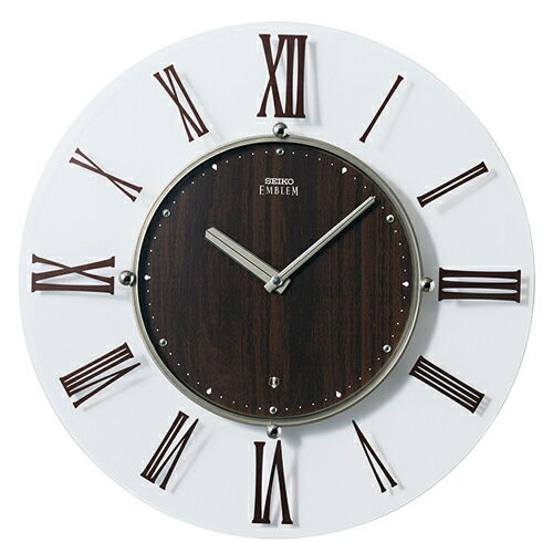 SEIKO(セイコー）　電波掛時計 〜*:。EMBLEM*。.〜 薄さ26ミリの軽快＆スタイリッシュデザイン。 球面ガラスが新鮮な印象の薄型電波クロック。 スケルトンスタイルのどこまでも開放的なデザイン。軽量のため壁面を選ばず、モダンなお部...