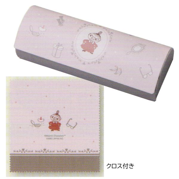 可愛いクロス付きメガネケース！ 【MOOMIN】 人気のキャラクターが、お洒落なメガネケースになりました！ 人気の半円型ケースで眼鏡をしっかり守ってくれます。 お揃いのクロスのイラストもキュート☆o(^-^)o *ほか、ムーミンメガネ用品は...