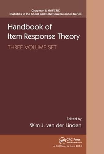 【中古】【未使用・未開封品】Handbook of Item Response Theory: Three Volume Set (Chapman & Hall/CRC Statistics in the Social and Behavi...