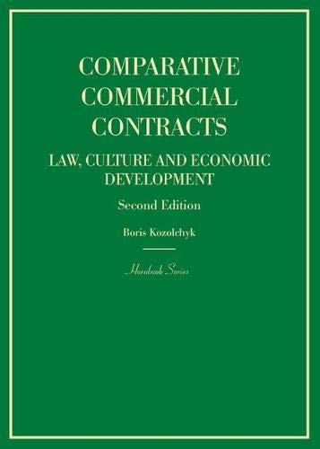 【中古】【未使用・未開封品】Comparative Commercial Contracts: Law, Culture and Economic Development (Hornbook Series)【メーカー名】【メーカー型番】【ブ...