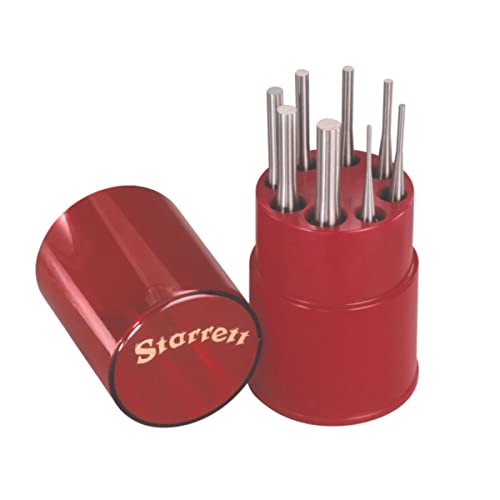 【中古】【未使用・未開封品】Starrett S565WB Drive Pin Punch 8-Piece Set, 1/16-5/16 Pin Diameters, 4 Overall Length, In Plastic Case by...