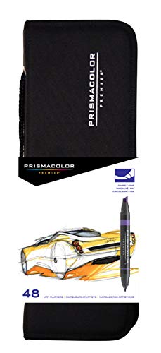 【中古】【未使用・未開封品】Prismacolor　Premier両端アートマーカー 48-Count with Case【メーカー名】【メーカー型番】【ブランド名】Prismacolor カテゴリー別, 油性, 油性, パントリー_筆記具...