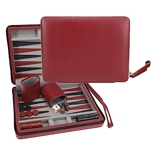 【中古】【未使用・未開封品】WE Games Burgundy Magnetic Backgammon Set with Carrying Strap - Travel Size【メーカー名】【メーカー型番】【ブランド名】Wood Expr...