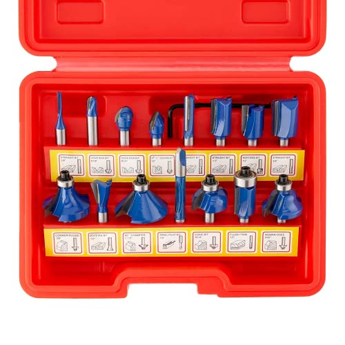 【中古】【未使用・未開封品】Hiltex 10100 Tungsten Carbide Router Bit Set, 15 Piece by Ridgerock Tools Inc. [並行輸入品]【メーカー名】【メーカー型番】【ブランド...