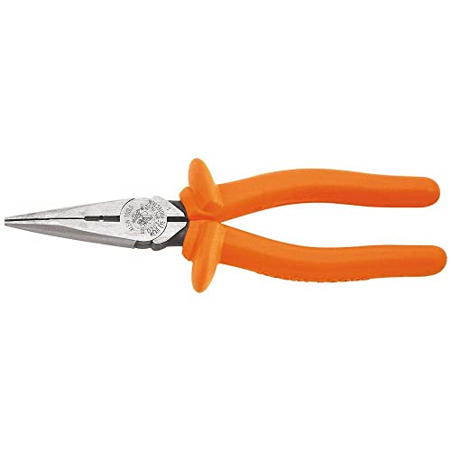 【中古】【未使用・未開封品】Klein Tools D203-8-INS 8-Inch Insulated Heavy-Duty Long-Nose Pliers-Side-Cutting by Klein Tools【メーカー名】【メーカ...