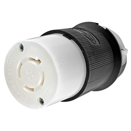 【中古】【未使用・未開封品】Hubbell HBL2413 Locking Connector, 20 amp, 125/250V, L14-20R, Black and White by Hubbell【メーカー名】【メーカー型番】【ブラ...