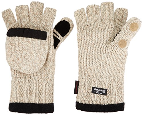 【中古】【未使用・未開封品】Heat Factory Fleece-Lined Ragg Wool Gloves with Fold-Back Finger Caps and Hand Heat Warmer Pockets, Women'...