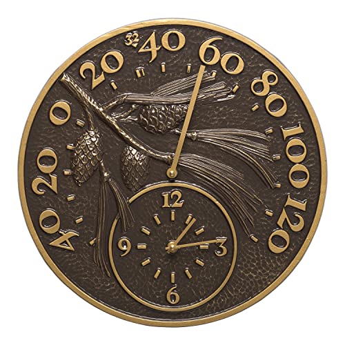 【中古】【未使用・未開封品】Whitehall Products 1790 14 in. Pinecone Clock & Thermometer - French Bronze【メーカー名】【メーカー型番】【ブランド名】Whitehall...