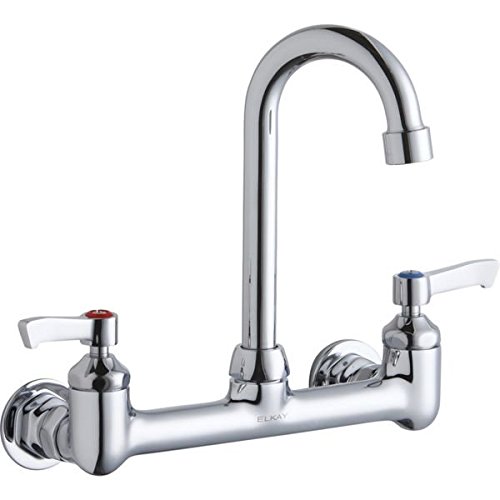 【中古】【未使用・未開封品】Elkay LK940GN04L2H Commercial Wall Mount Dual Lever Gooseneck Faucet, Chrome Finish by Elkay【メーカー名】【メーカー型番...