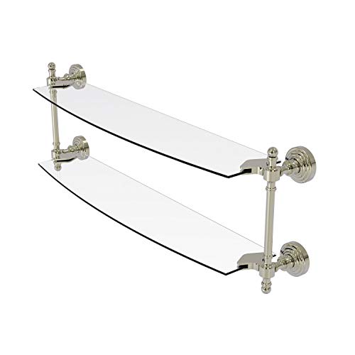 【中古】【未使用・未開封品】Retro Wave Collection 24 Inch Two Tiered Glass Shelf - RW-34/24-PNI【メーカー名】【メーカー型番】【ブランド名】Allied Brass トイレ壁...