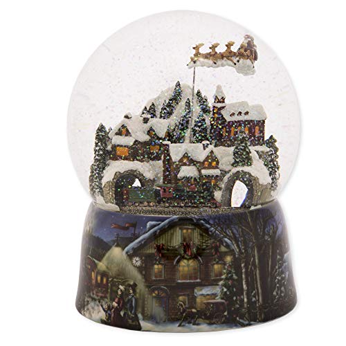 【中古】【未使用・未開封品】Roman 8" 150mm Musical Glitterdome with Santa in Sleigh【メーカー名】【メーカー型番】【ブランド名】Roman スノードーム・スノーグローブ, 季節用品 【商...