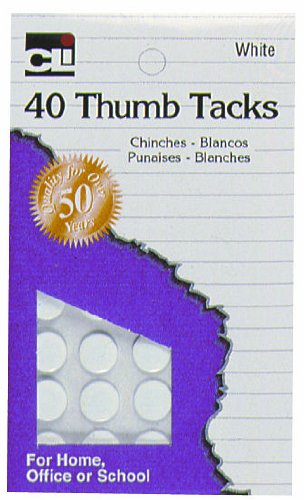 【中古】【未使用・未開封品】Charles Leonard親指Tacks???ホワイトon安全カード???40?/カード、83535 1 Pack【メーカー名】【メーカー型番】【ブランド名】Charles Leonard 画びょう・ピン, ...