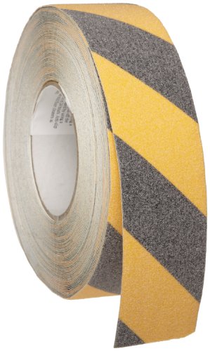 【中古】【未使用・未開封品】Brady 60' Length, 2 Width, B-916 Grit-Coated Polyester Tape, Striped Special Black And Yellow Color Anti-S...