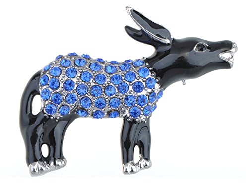 【中古】【未使用・未開封品】アリランSilvery Toneサファイアブルー色付きラインストーン馬Donkey Muleブローチピン【メーカー名】【メーカー型番】【ブランド名】Alilang ブローチ 【商品説明】アリランSilvery T...
